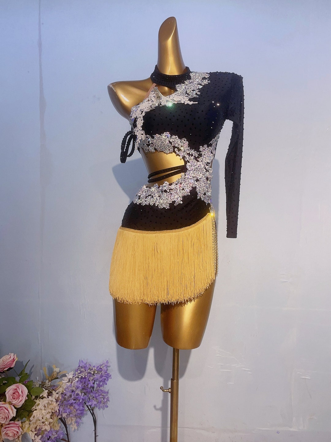 Made to Order Custom Made Latin Dress Women Girls 40 Colors Fringe ...
