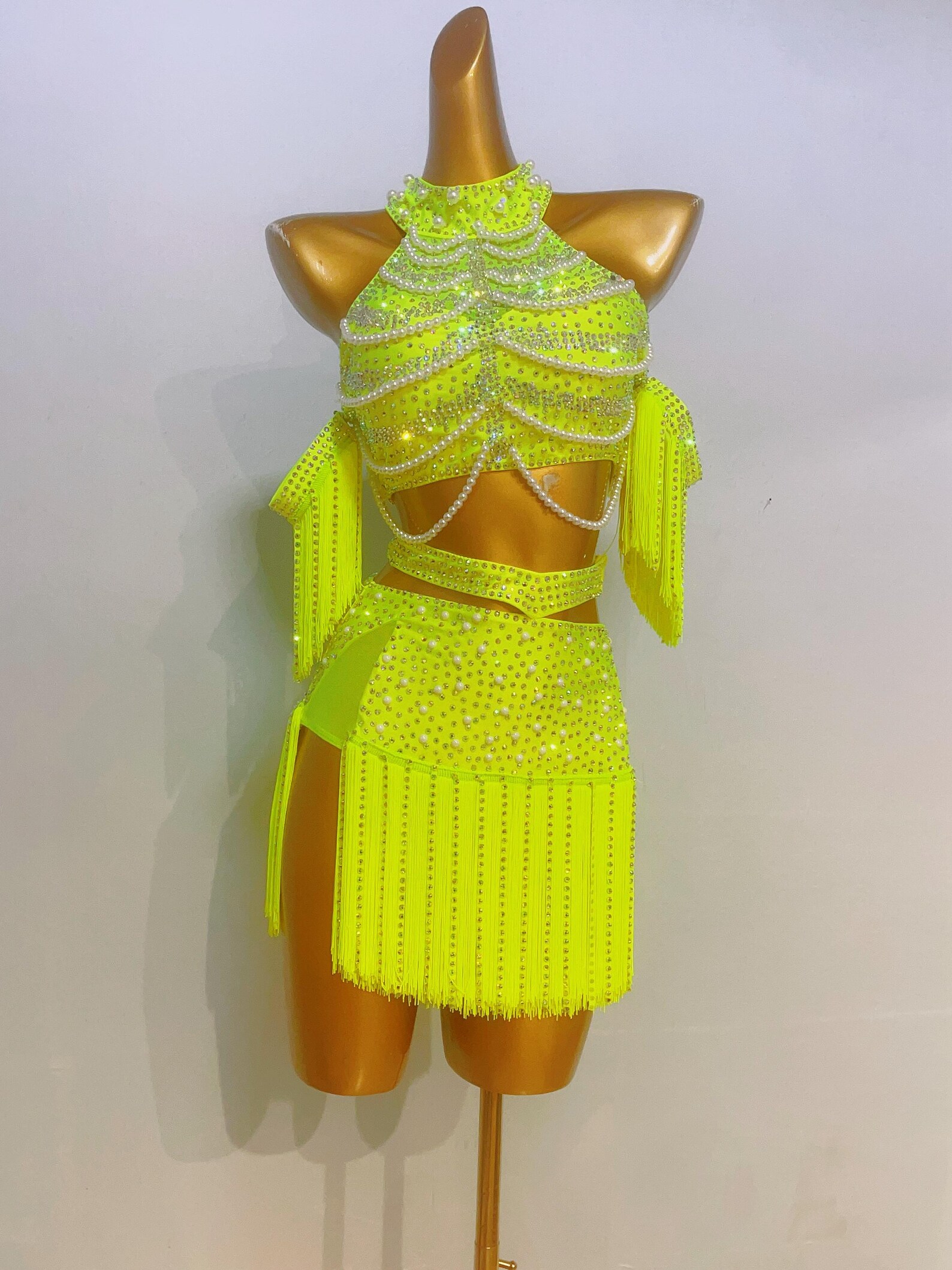 Made to Order Custom Made Latin Dress Women Girls 40 Colors Fringe ...