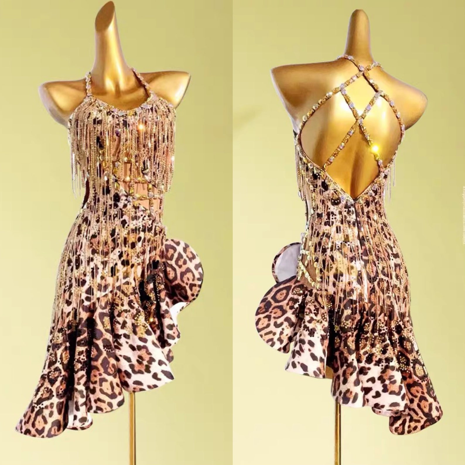 Custom Made Latin Dress 40 Colors Women Girls Fringe Latin Dance ...