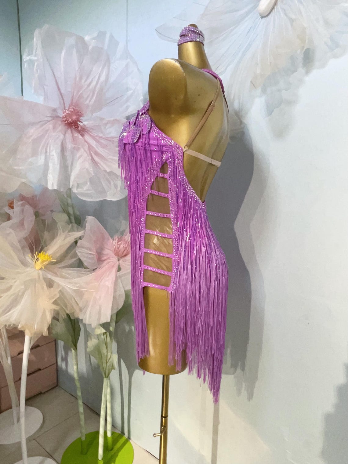 Custom Made Latin Dress 40 Colors Women Girls Fringe Latin Dance ...