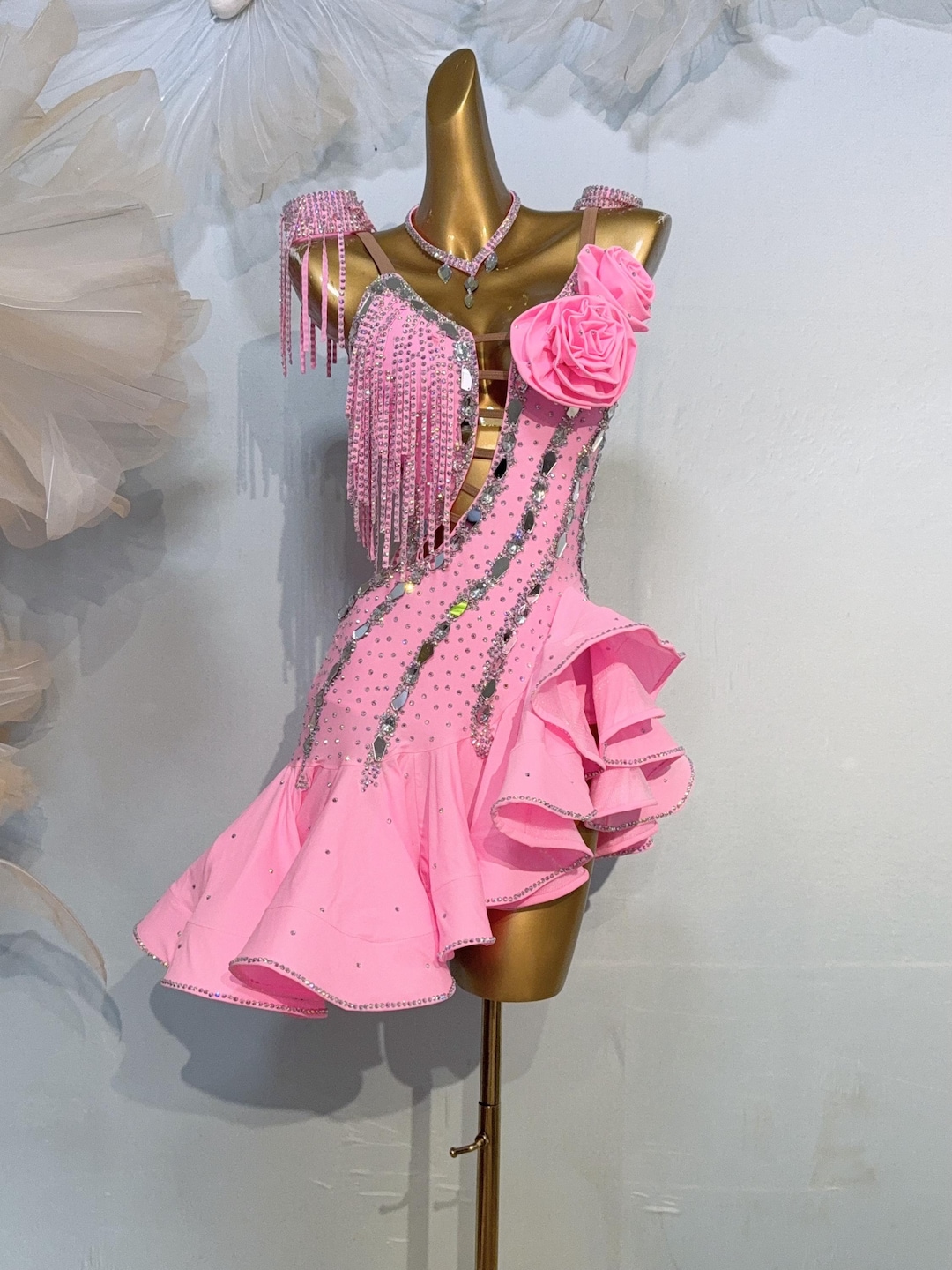 Custom Made Latin Dress 40 Colors Women Girls Fringe Latin Dance ...