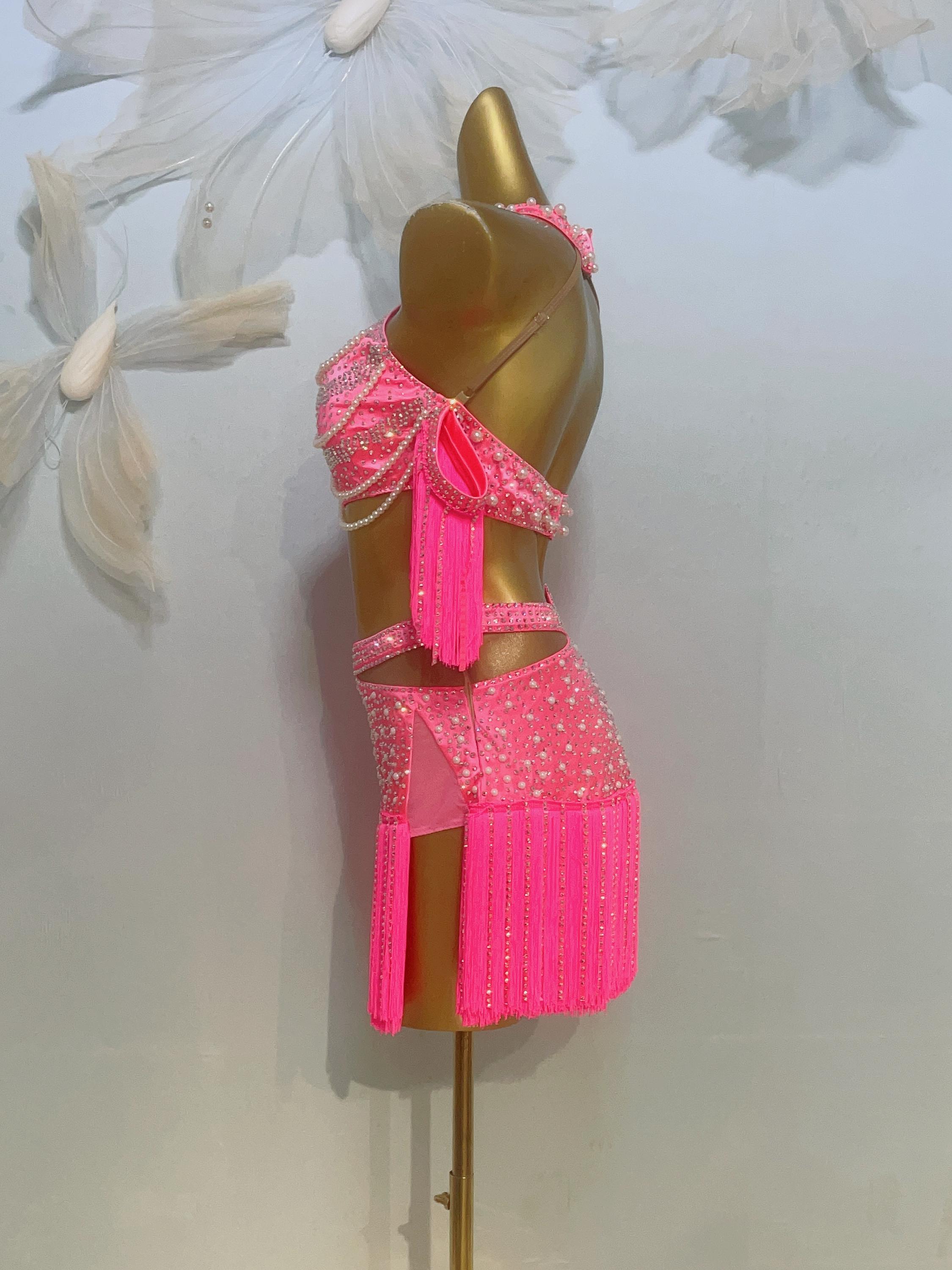 Made to Order Custom Made Latin Dress Women Girls 40 Colors Fringe ...