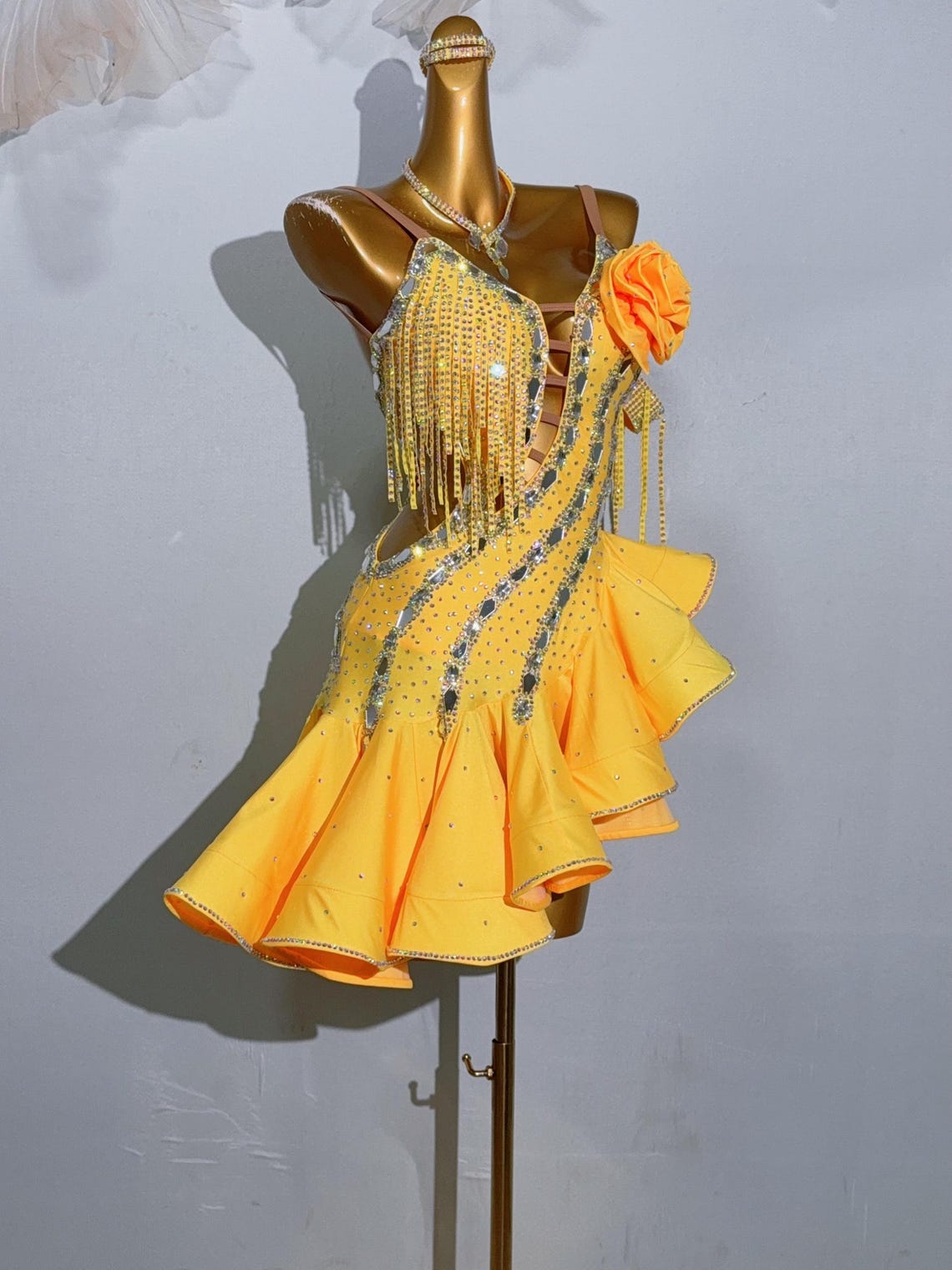 Custom Made Latin Dress 40 Colors Women Girls Fringe Latin Dance ...
