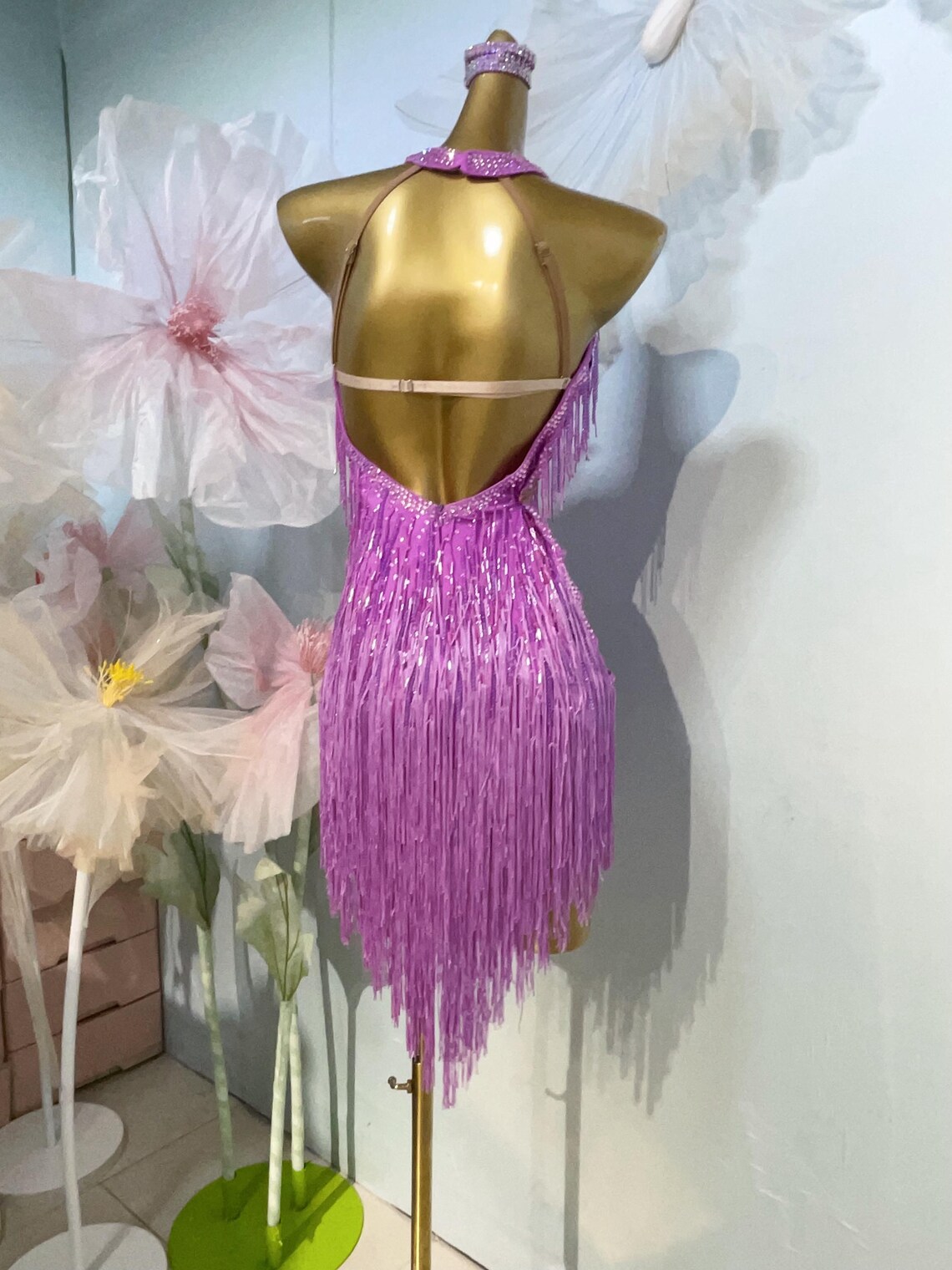Custom Made Latin Dress 40 Colors Women Girls Fringe Latin Dance ...