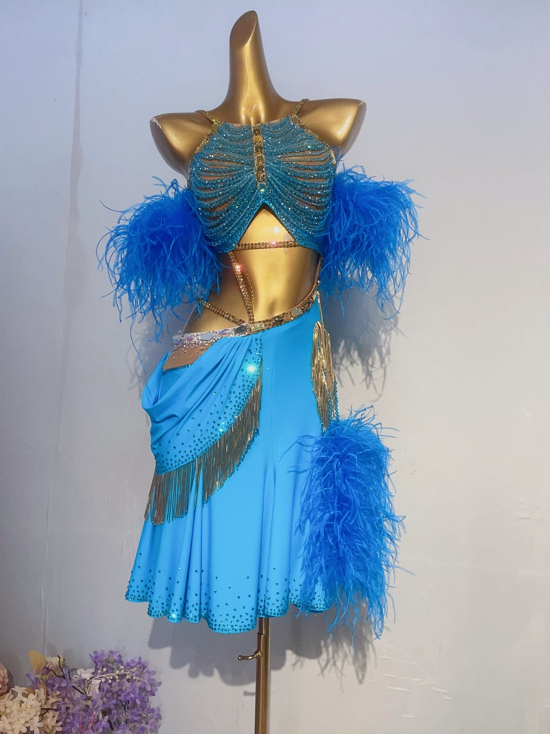 Deluxe Professional Custom Made to Order Latin Dress 40 Colors Women ...