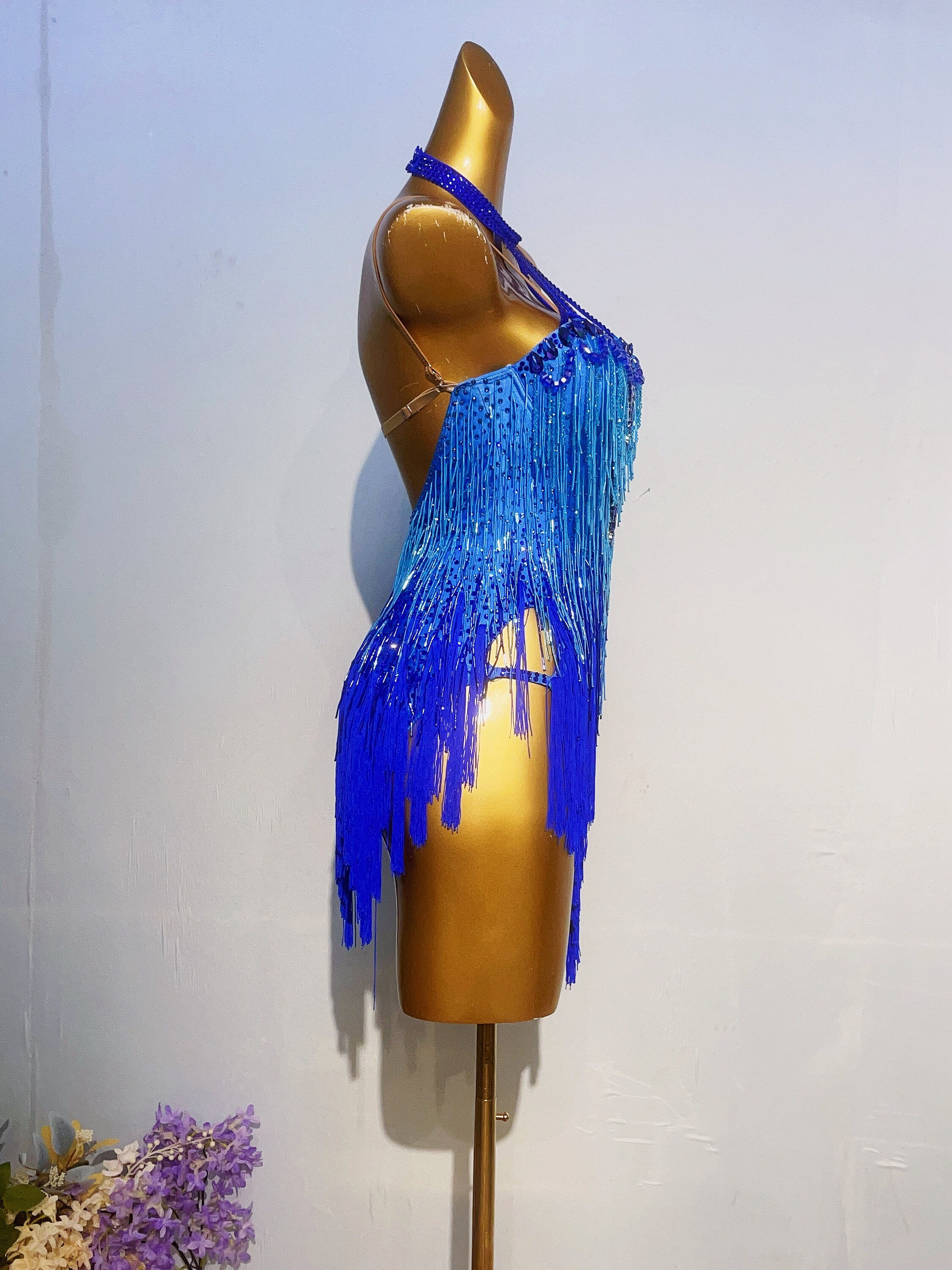 Custom Made Latin Dress 40 Colors Women Girls Fringe Latin Dance ...