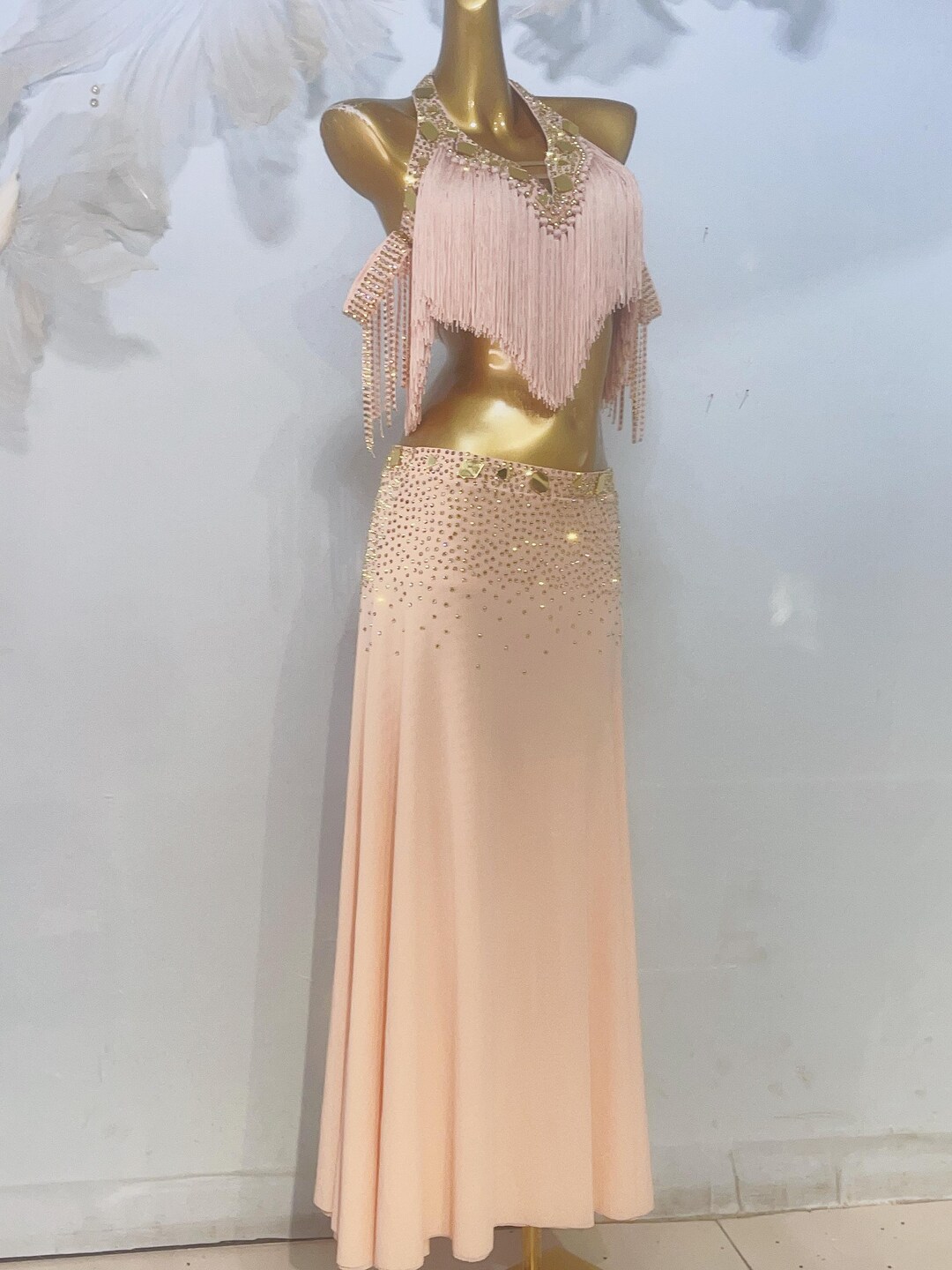 Custom Made Belly Dance 40 Colors Women Girls Ballroom Standard Dress ...