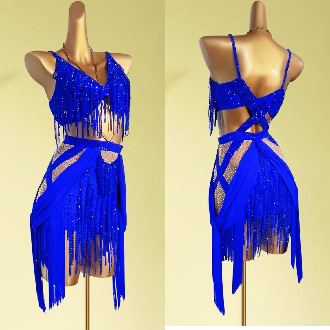 Custom Made Latin Dress 40 Colors Women Girls Fringe Latin Dance ...