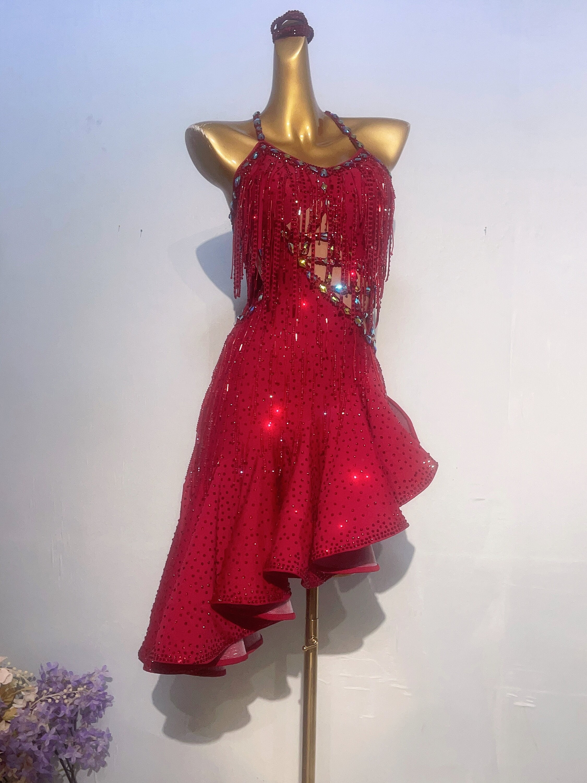 Custom Made Latin Dress 40 Colors Women Girls Fringe Latin Dance ...