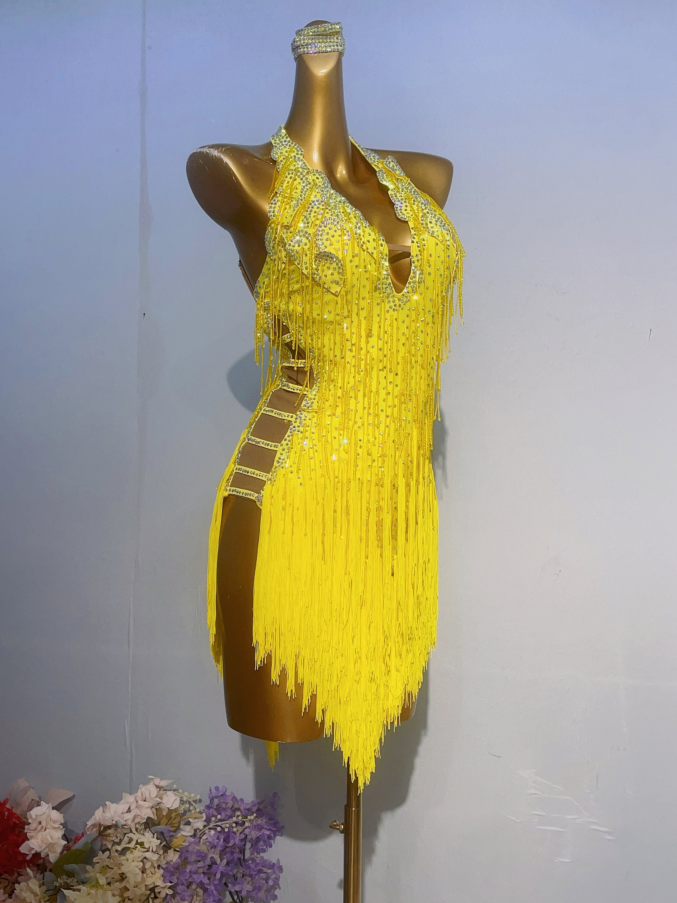 Custom Made Latin Dress 40 Colors Women Girls Fringe Latin Dance ...