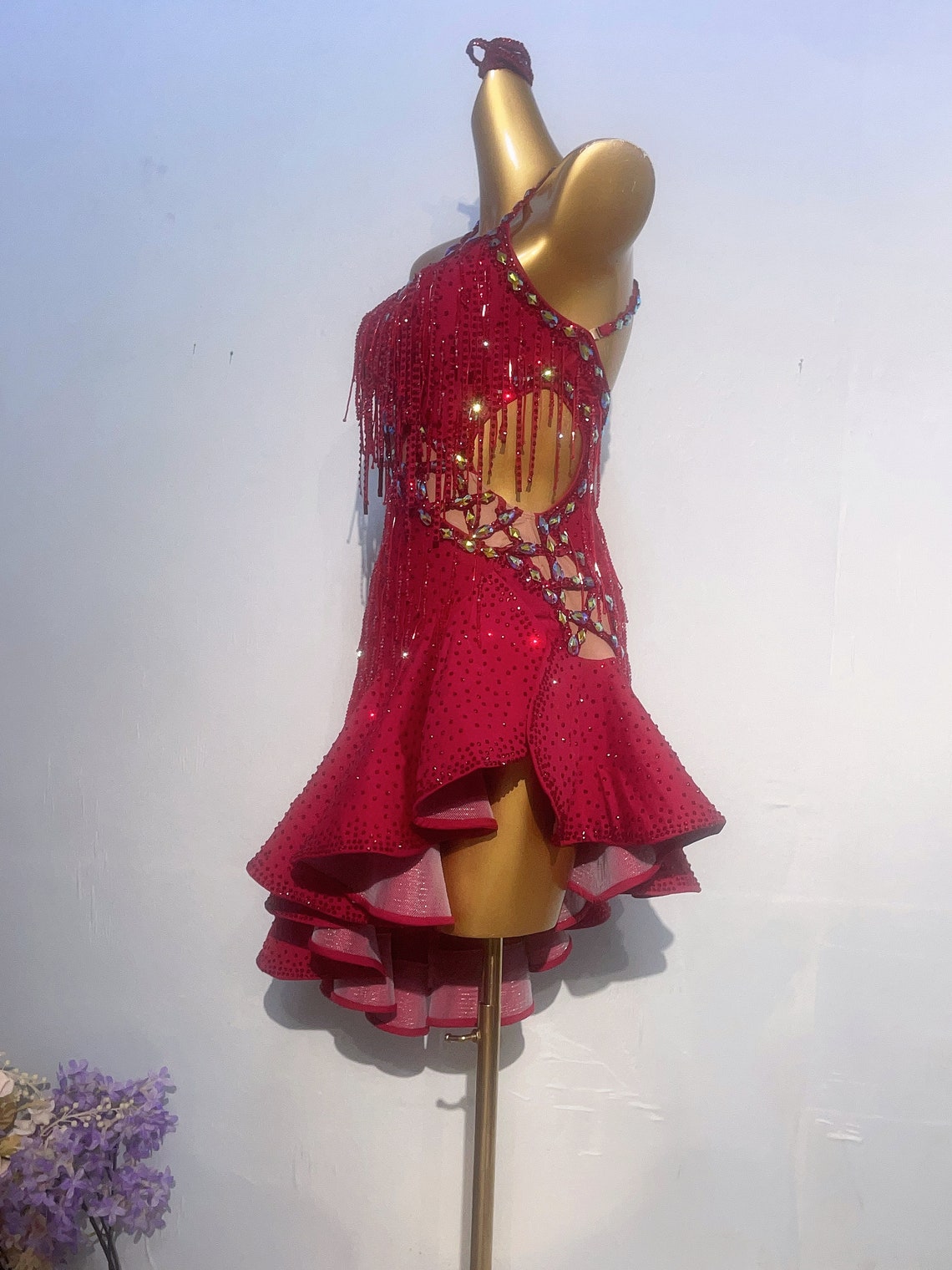 Custom Made Latin Dress 40 Colors Women Girls Fringe Latin Dance ...