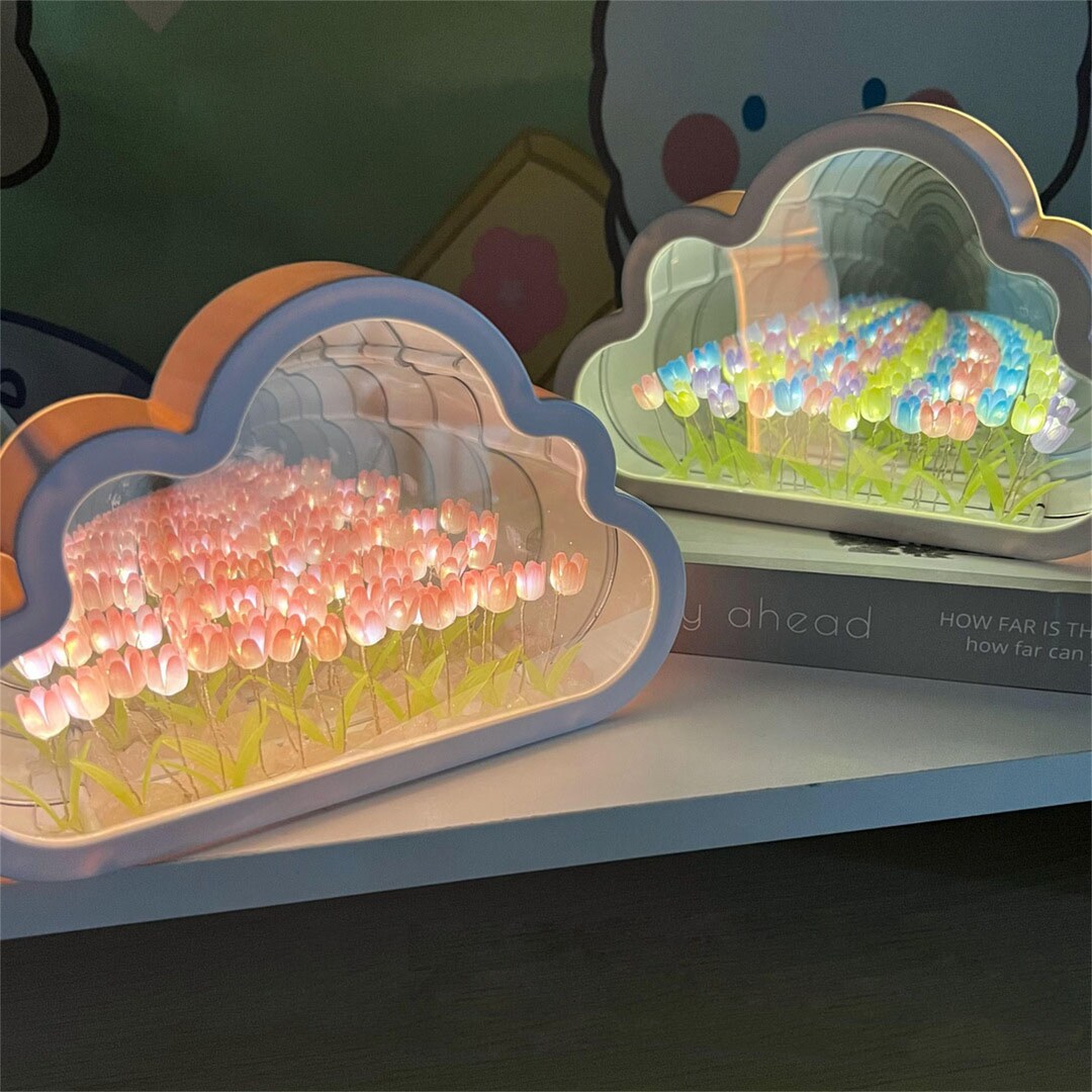 DIY Tulip Flower Sea Cloud Mirrorcloud Tulip LED Night - Etsy