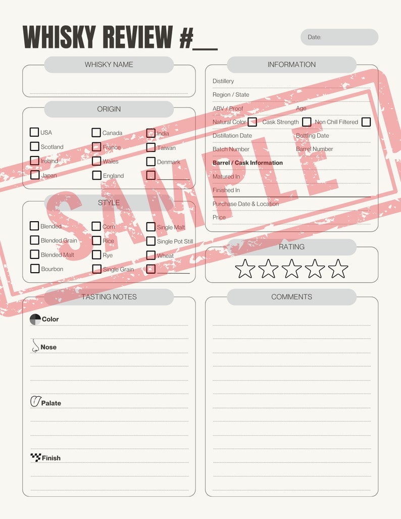 The Ultimate Whisky Review Journal - Connoisseur's Choice for Tasting ...