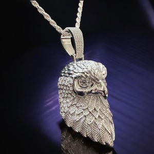 Iced-out Moissanite Eagle Pendant | VVS 925 Sterling Silver | 3D Hip ...