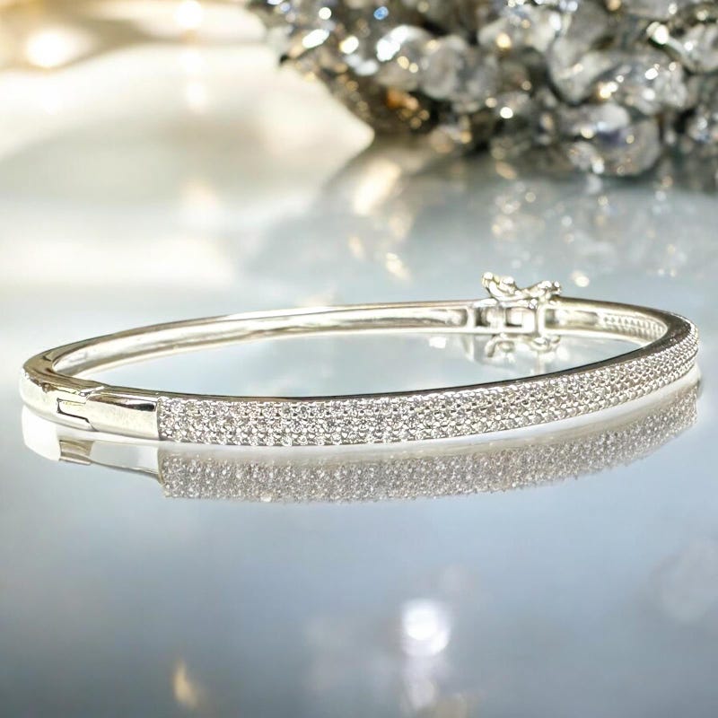 Diamond Bangle - Etsy