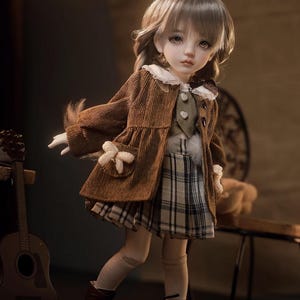 Ophelia 1/6 BJD Doll: Student Plaid Skirt Fullset, Anime Fairy Figure ...