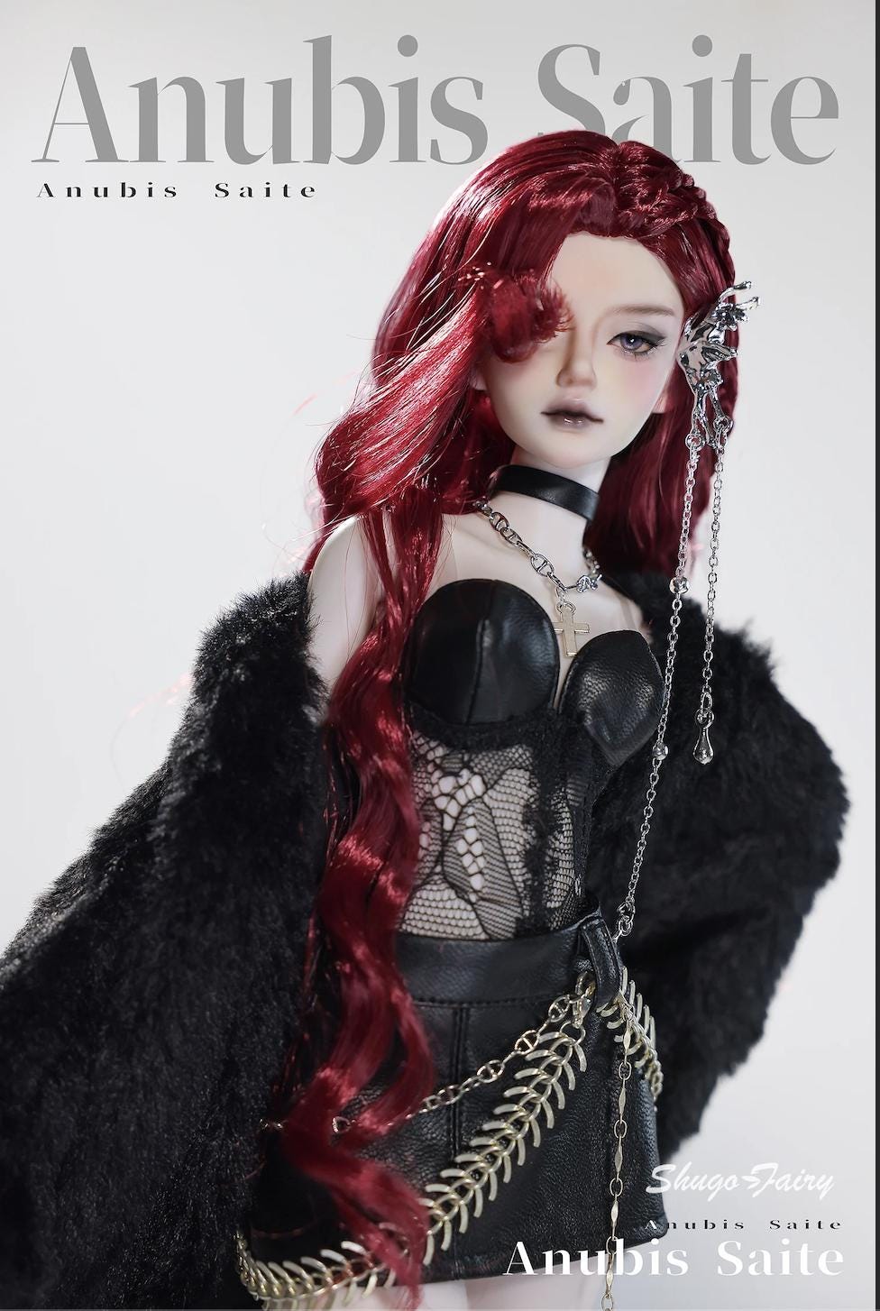 Anubis F 1/4 BJD Doll Full Set With Bariy Body Black Siscon Aesthetic ...