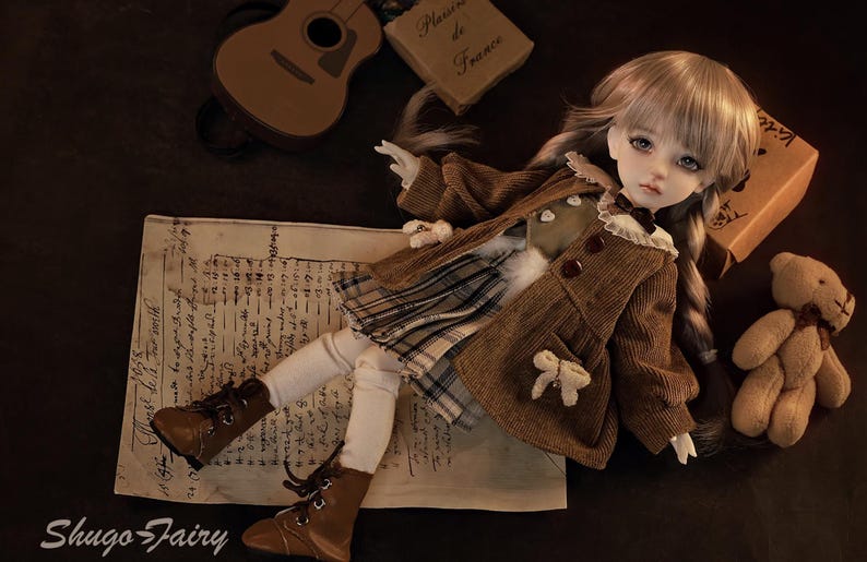 Ophelia 1/6 BJD Doll: Student Plaid Skirt Fullset, Anime Fairy Figure ...