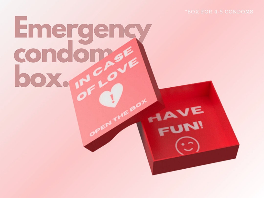 Emergency Condom Box Stylish Holder for 4-5 Condoms, Perfect Gift for ...