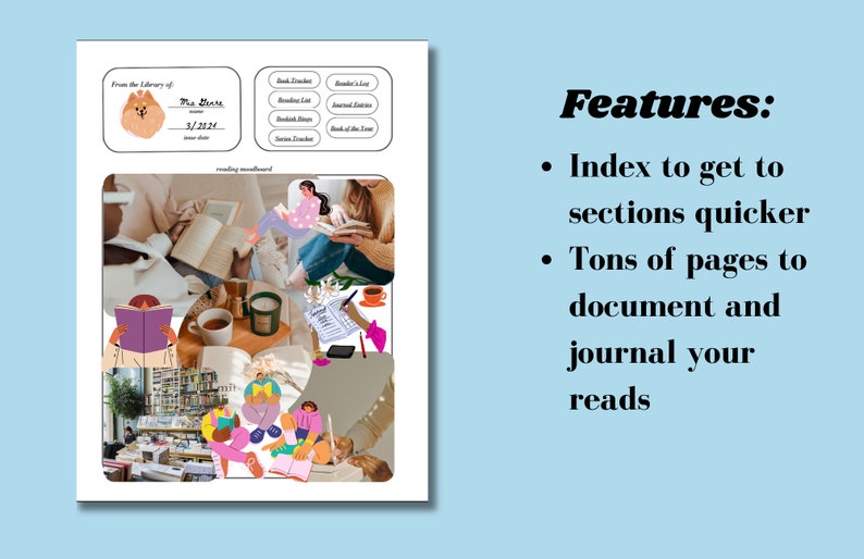 Easy Digital Reading Journal - Etsy