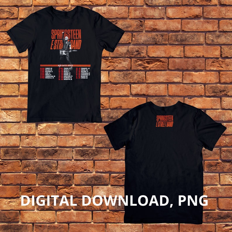 Bruce Springsteen 2024 World Tour Png, Bruce Springsteen Logo T-shirt ...