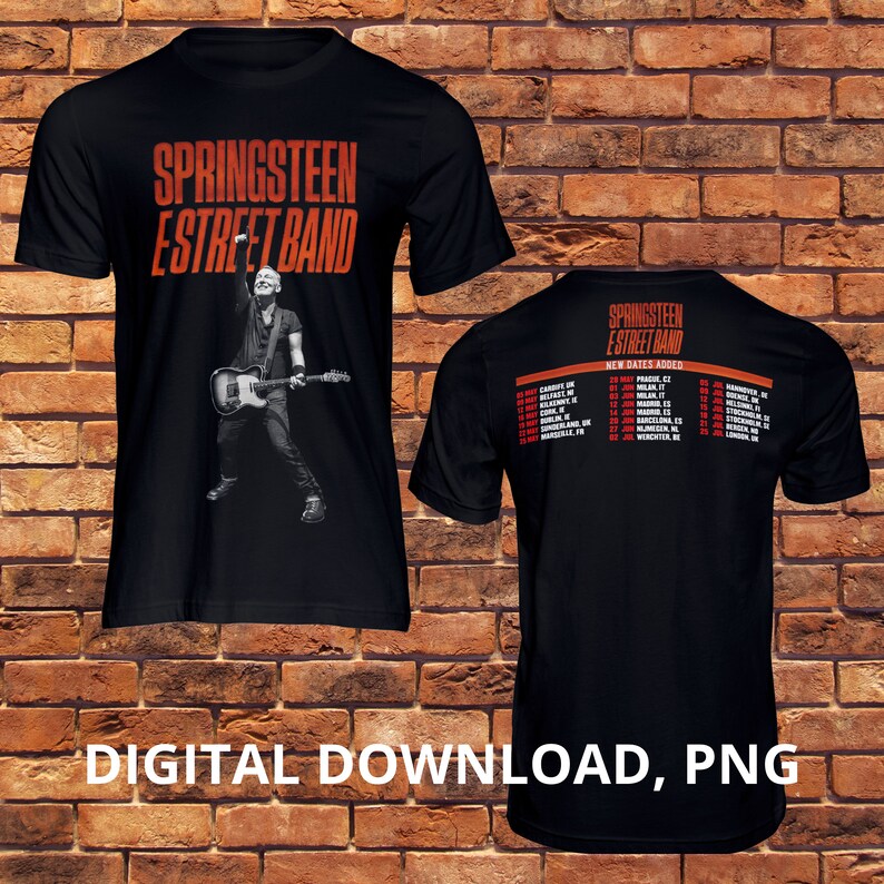 Bruce Springsteen 2024 World Tour Png, Bruce Springsteen Logo T-shirt ...