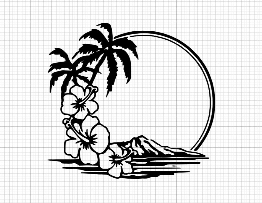 Tropical SVG , Tropical Design Svg, Tropical Keychain Tshirt Design Cut ...