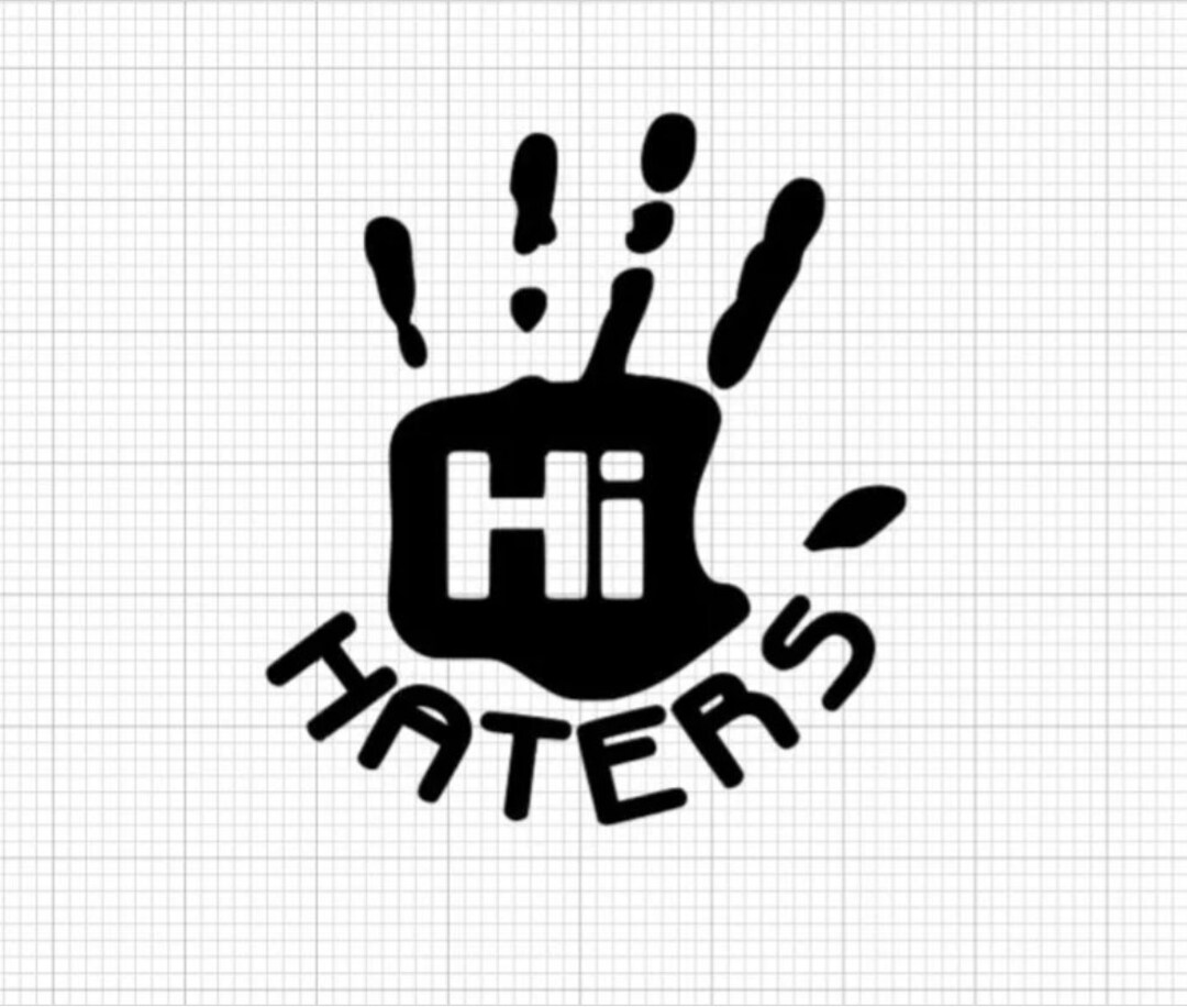 Hi Haters SVG, Car Decal Car Window Glass Decal Svg, Funny Car Decal ...