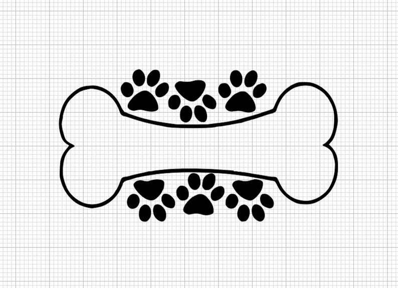 Bone SVG , Paw Bone Design Svg, Bone Tshirt Design Cut Svg, Bone Decal ...