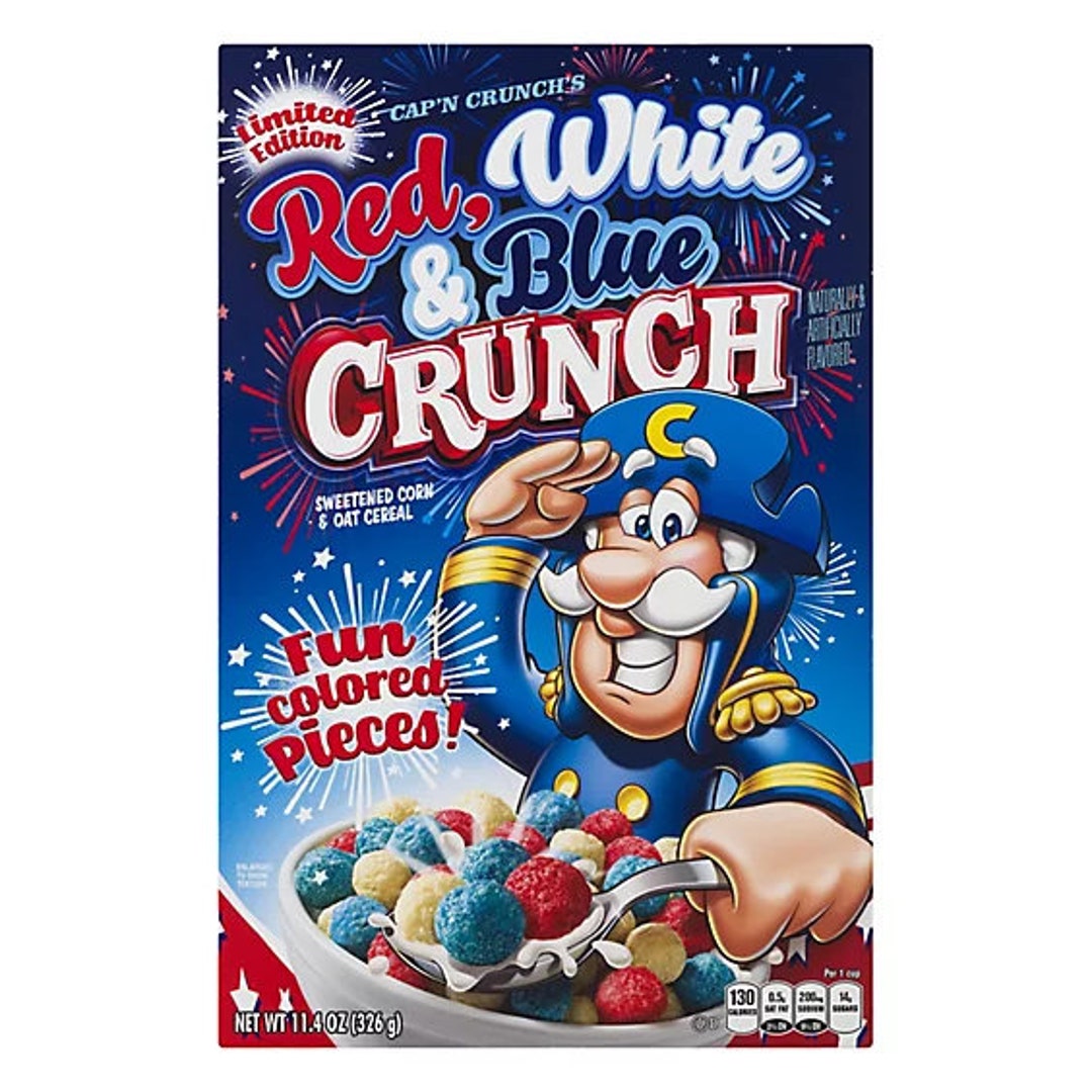 Red White & Blue Cap'n Crunch Fun Star Shapes Limited - Etsy