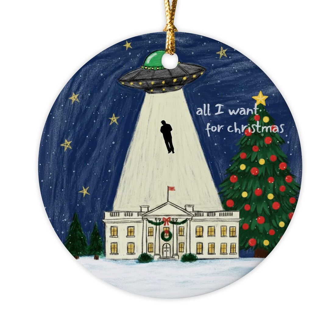 Funny Political Christmas Ornament, Anti Fascism Ceramic Tree ...