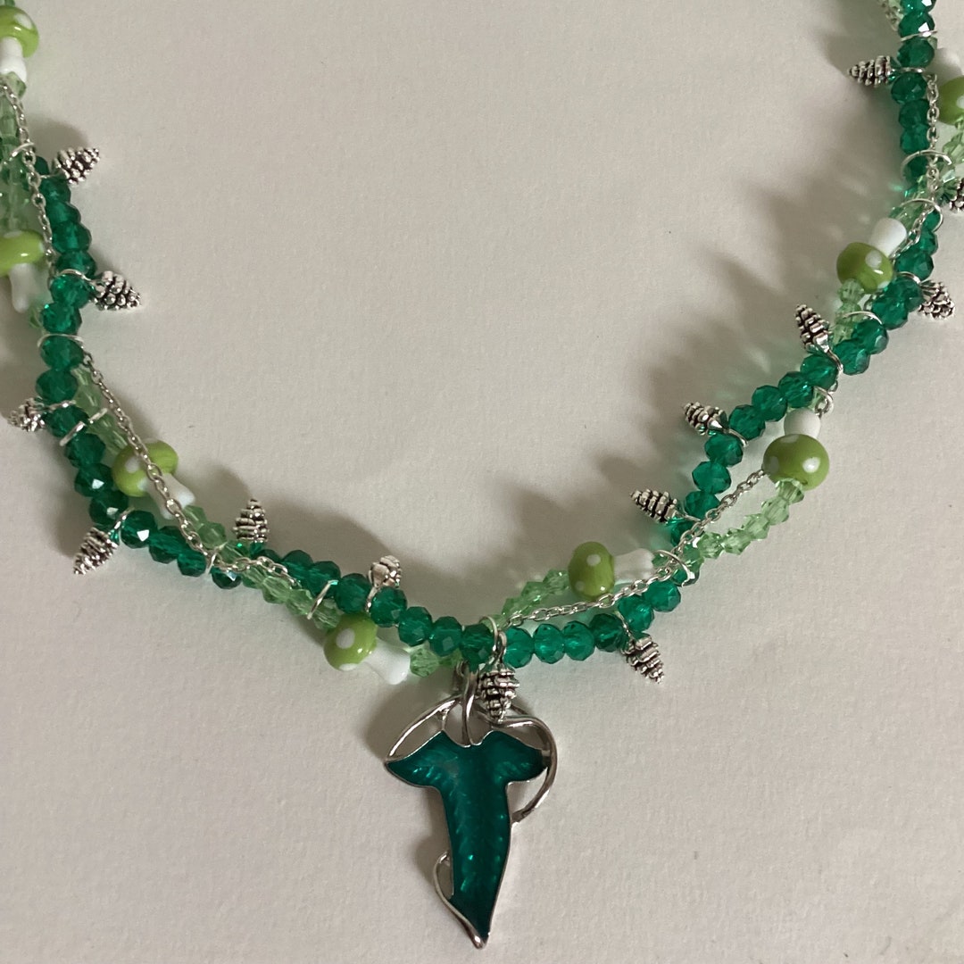 Elven Hobbit Leaf Twisted Necklace Lord of the Rings Woodland Fairy ...