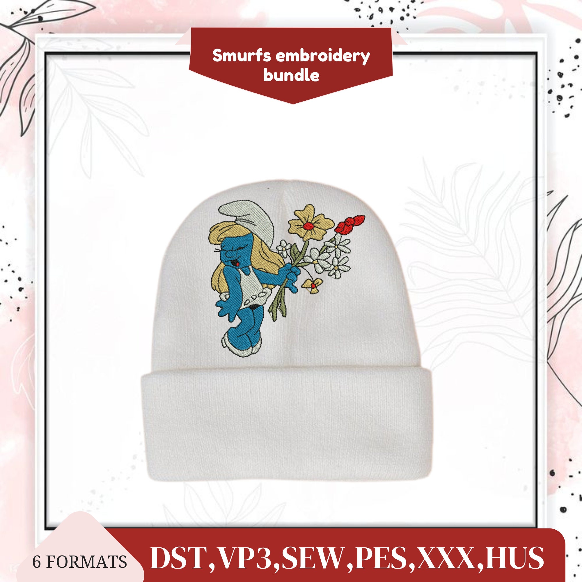 Smurf Embroidery Designs, Smurf Embroidery Pattern, Smurf Embroidery ...