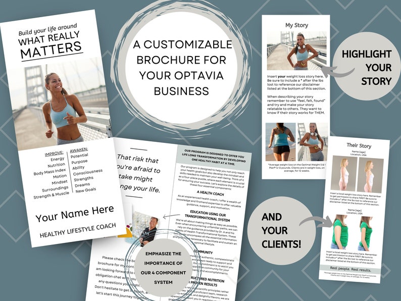 Editable Optavia Coaching Brochure for Your Business, Fully Customizable - Etsy