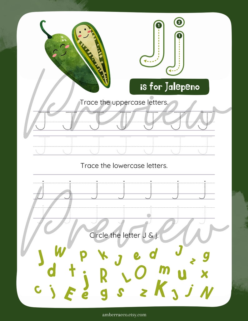 Alphabet Tracing and Letter Recognition, A-Z Flashcards & Worksheets - Etsy