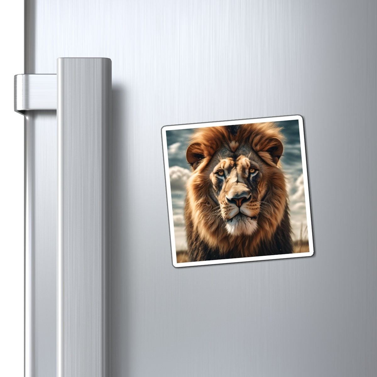 Male Lion, Majestic, Realistic, Hyper Detailed, Magnet, Magnetic Art ...