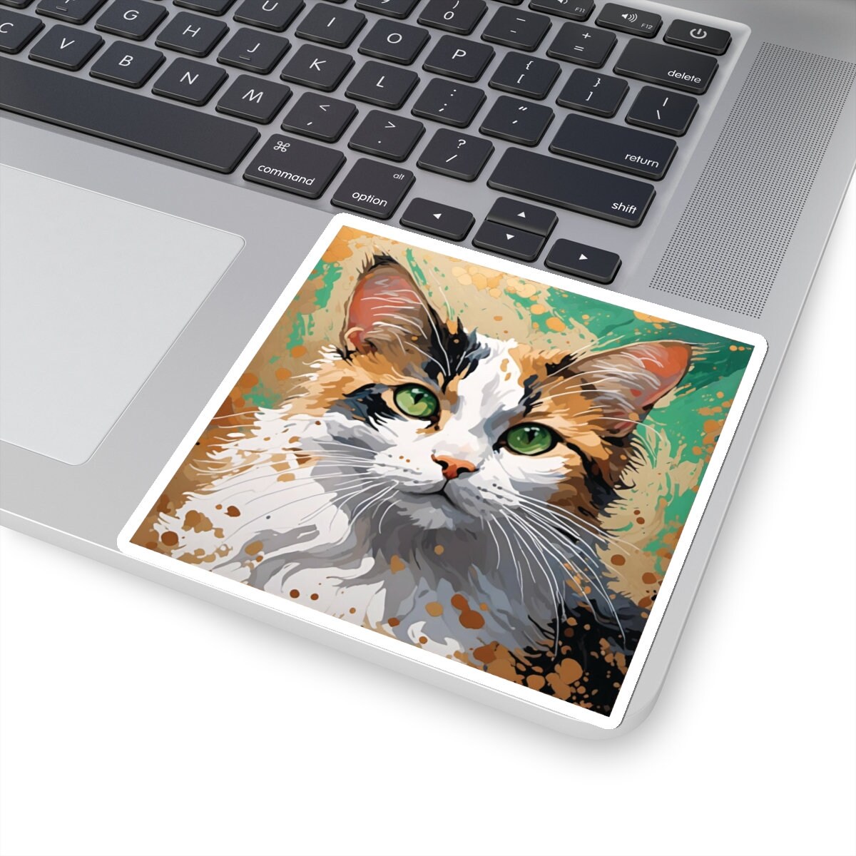 Kiss-cut Stickers Ai Art Cat Calico Sticker PNG Print Adhesive Glossy ...