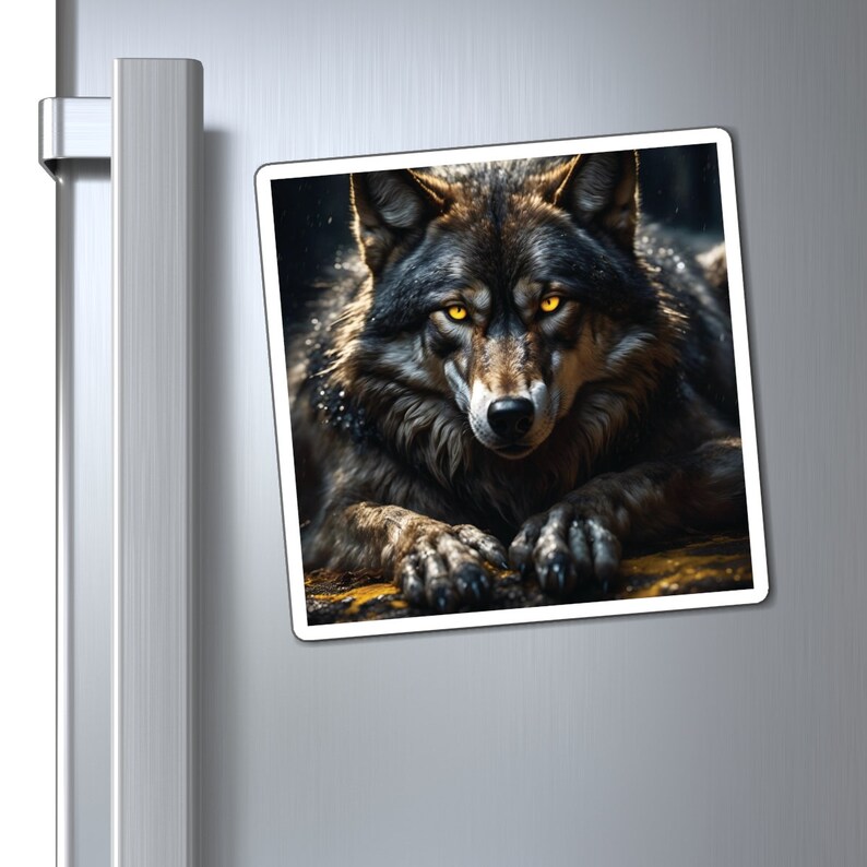 Wolf, Majestic, Realistic, Hyper Detailed, Magnet, Magnetic Art ...