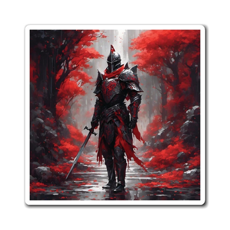 Fighter Knight Dnd Medieval Fridge Magnet Fantasy Magnets RPG Video ...