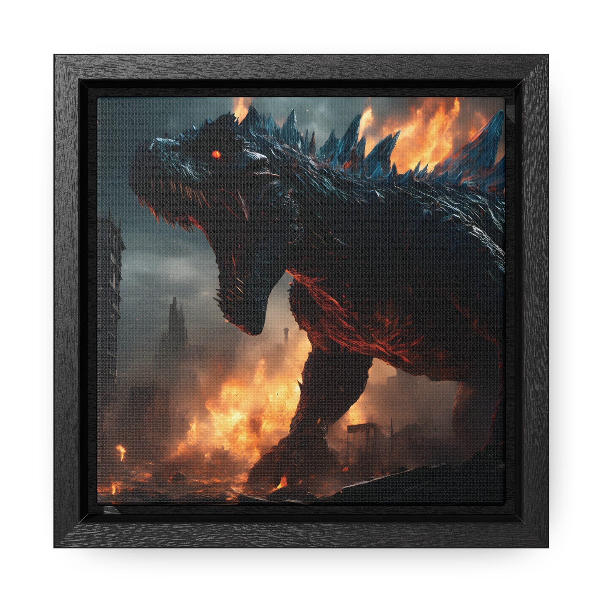 Gallery Canvas Wraps, Square Frame Godzilla Inspired Titan Dinosaur ...