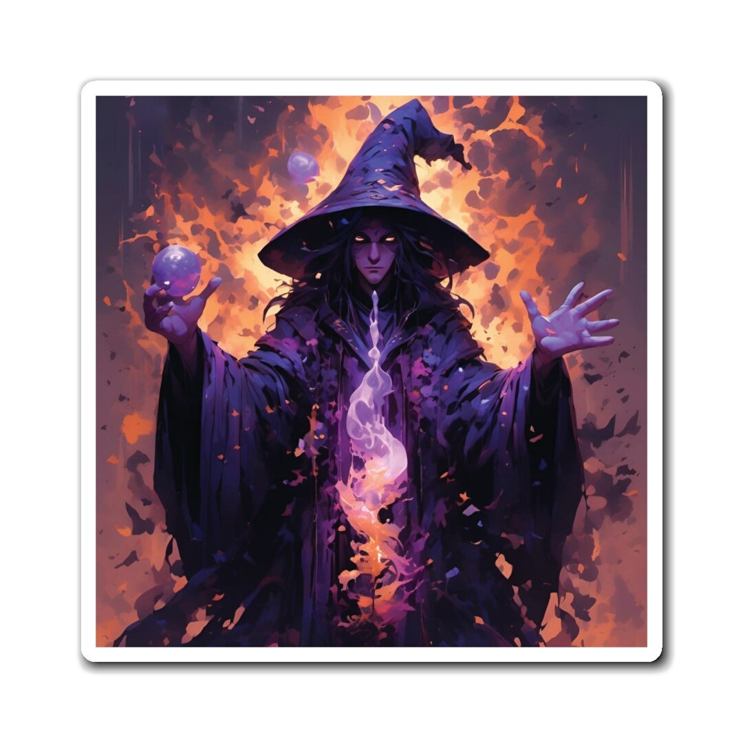 Wizard Wizards Magic Magical Dnd Fridge Magnet Dark Fantasy Magnets RPG ...