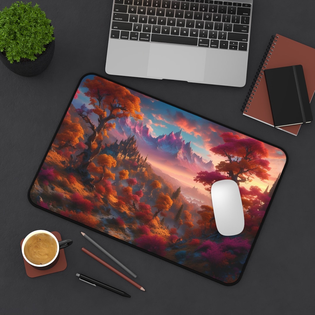 Beautiful Mountain Scenery Mouse Pad Desk Mat AI Design Creation - Etsy