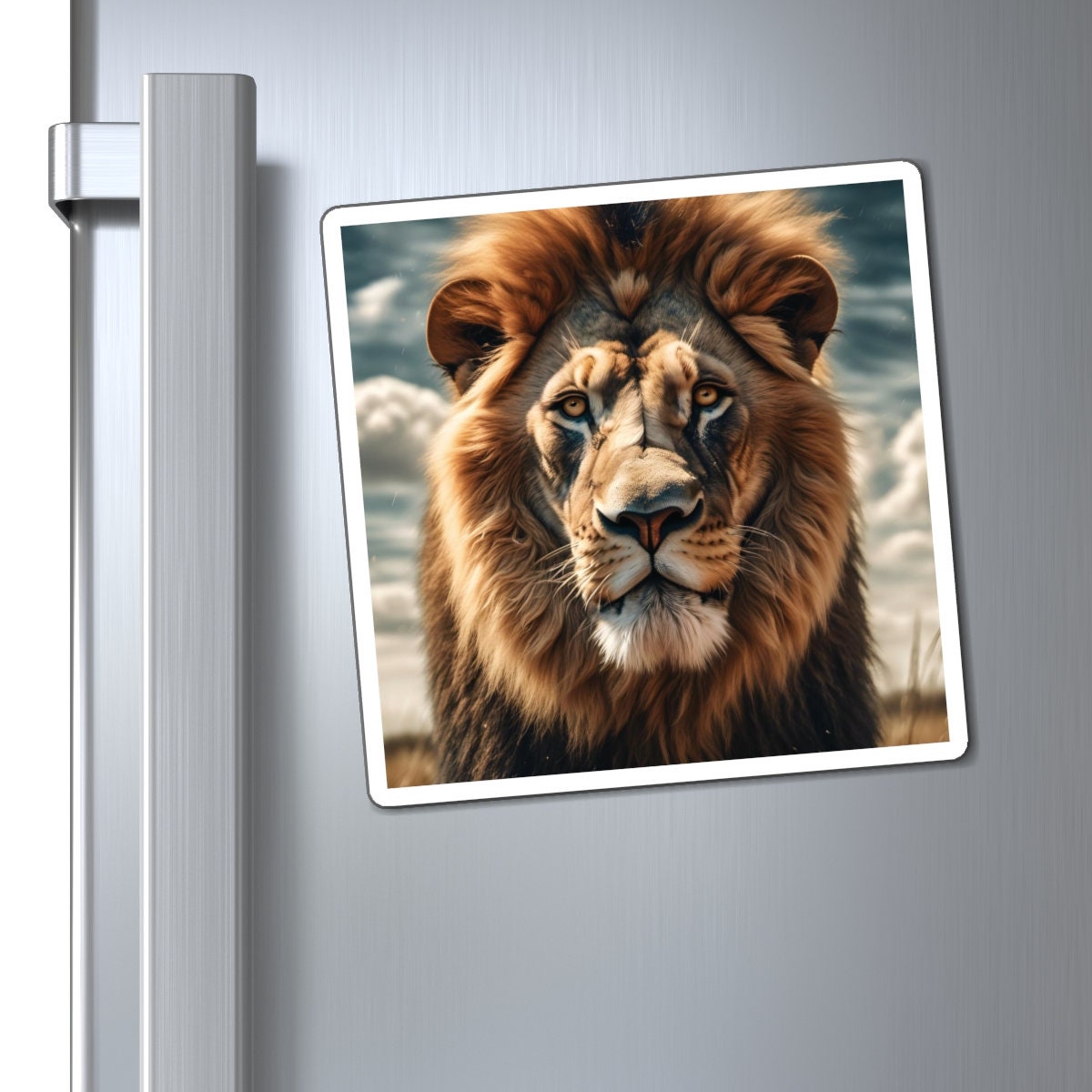 Male Lion, Majestic, Realistic, Hyper Detailed, Magnet, Magnetic Art ...