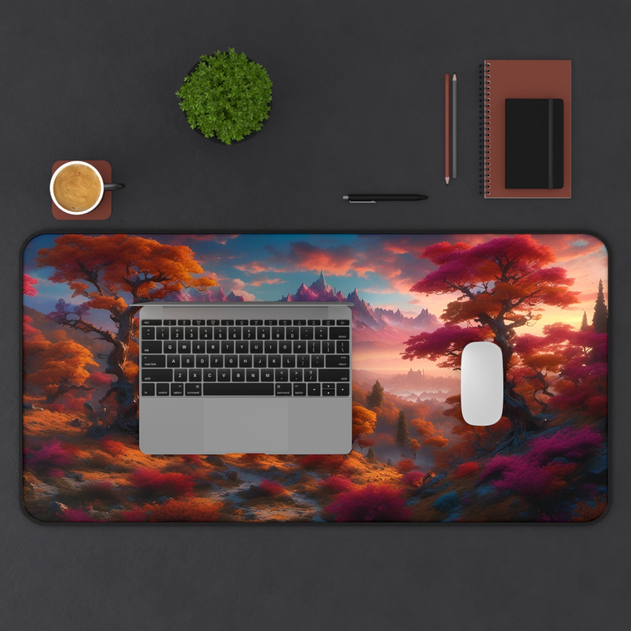 Beautiful Mountain Scenery Mouse Pad Desk Mat AI Design Creation - Etsy
