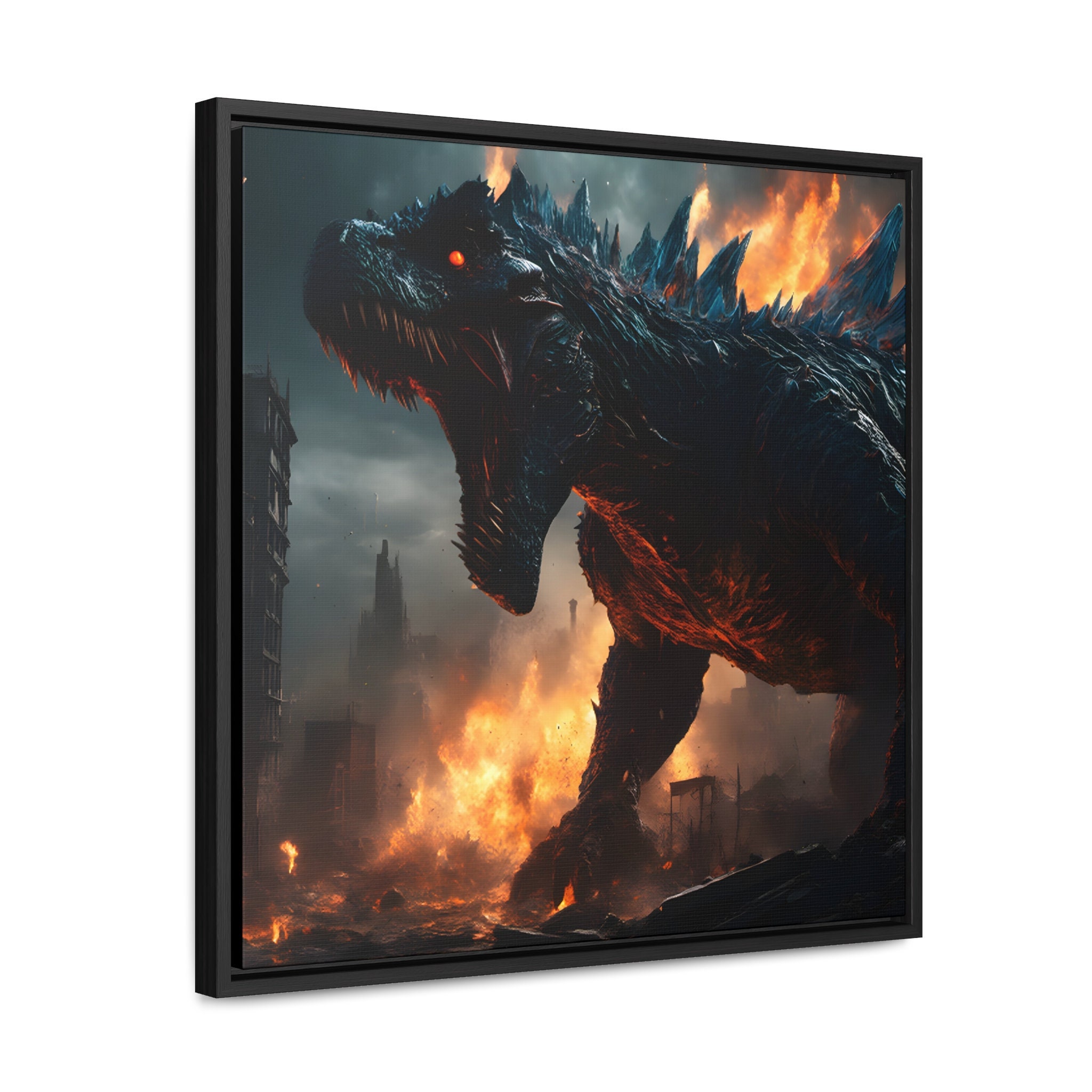 Gallery Canvas Wraps, Square Frame Godzilla Inspired Titan Dinosaur ...