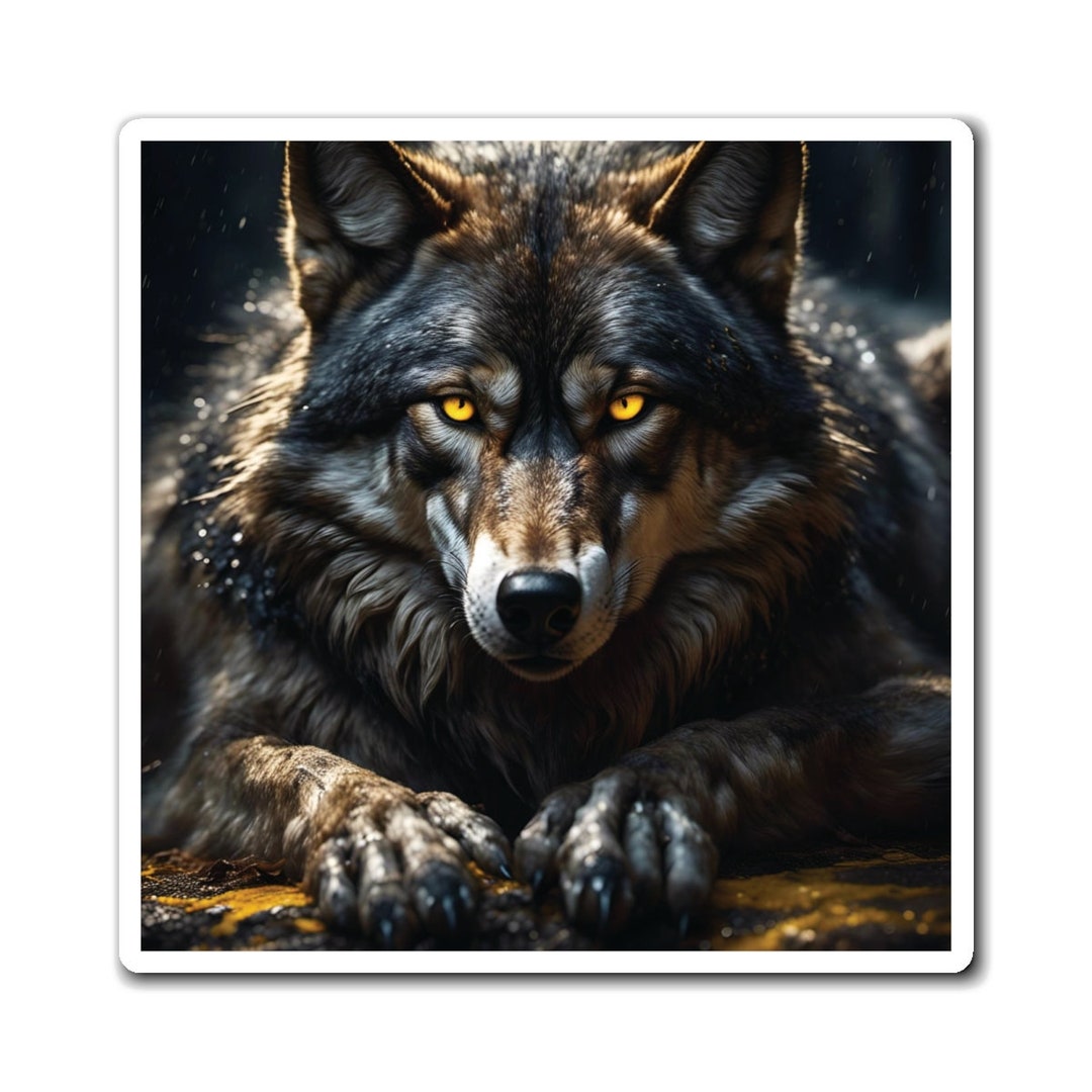 Wolf, Majestic, Realistic, Hyper Detailed, Magnet, Magnetic Art ...
