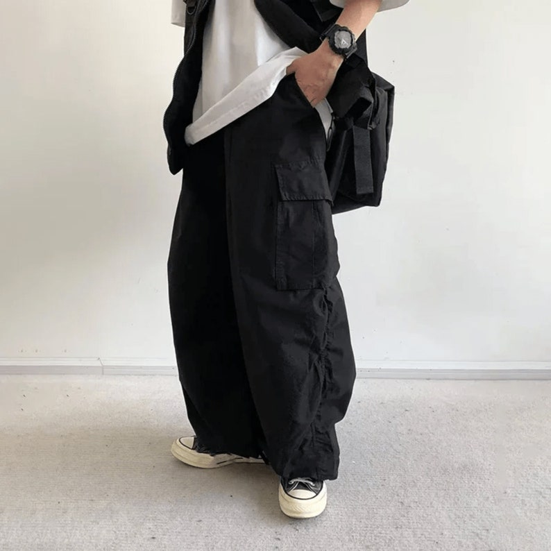 Multi-pocket Baggy Pants Oversize Wide Leg Cargo Streetwear Hip Hop ...