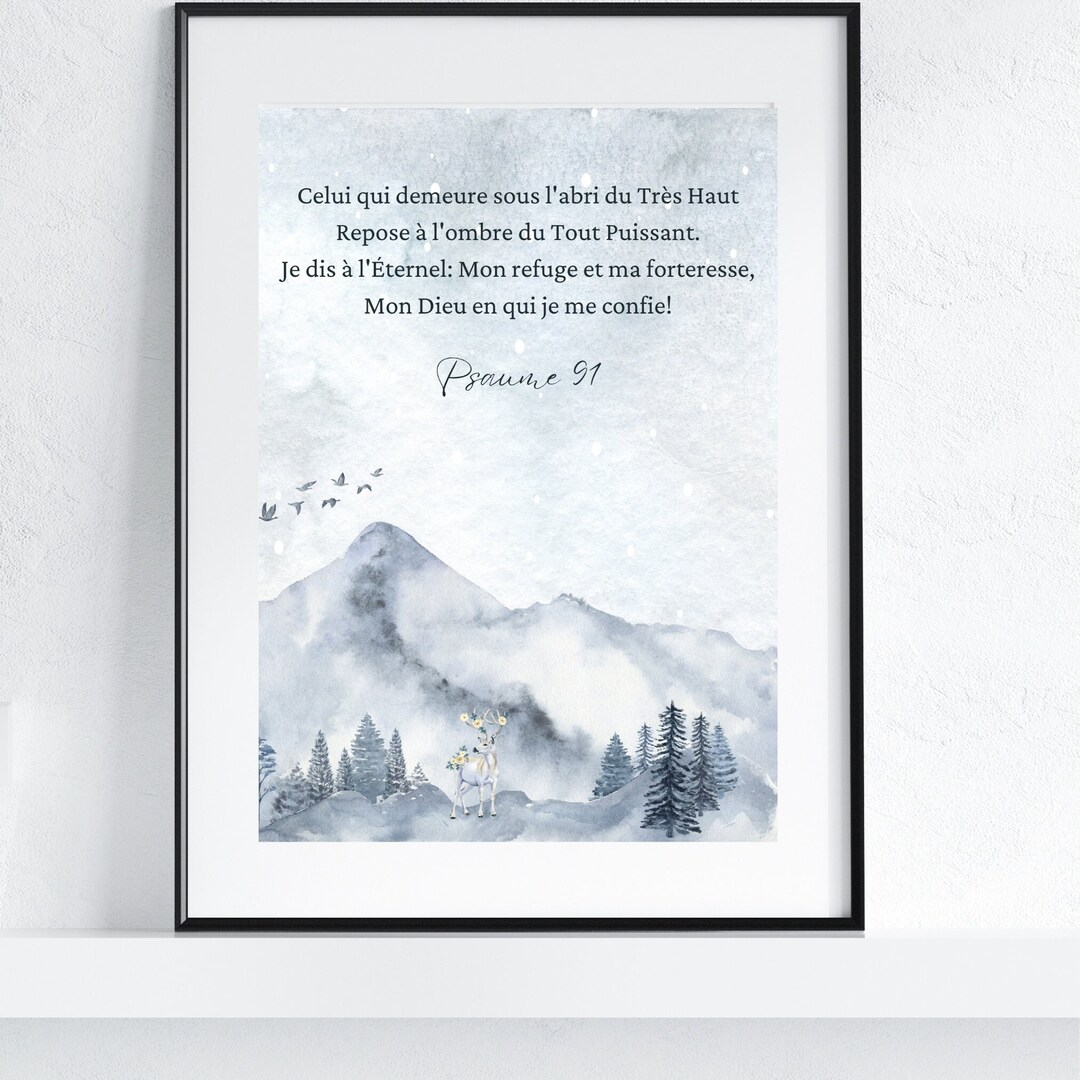 Biblical Christian POSTER Psalm 91 Christian Poster to Print Christian ...