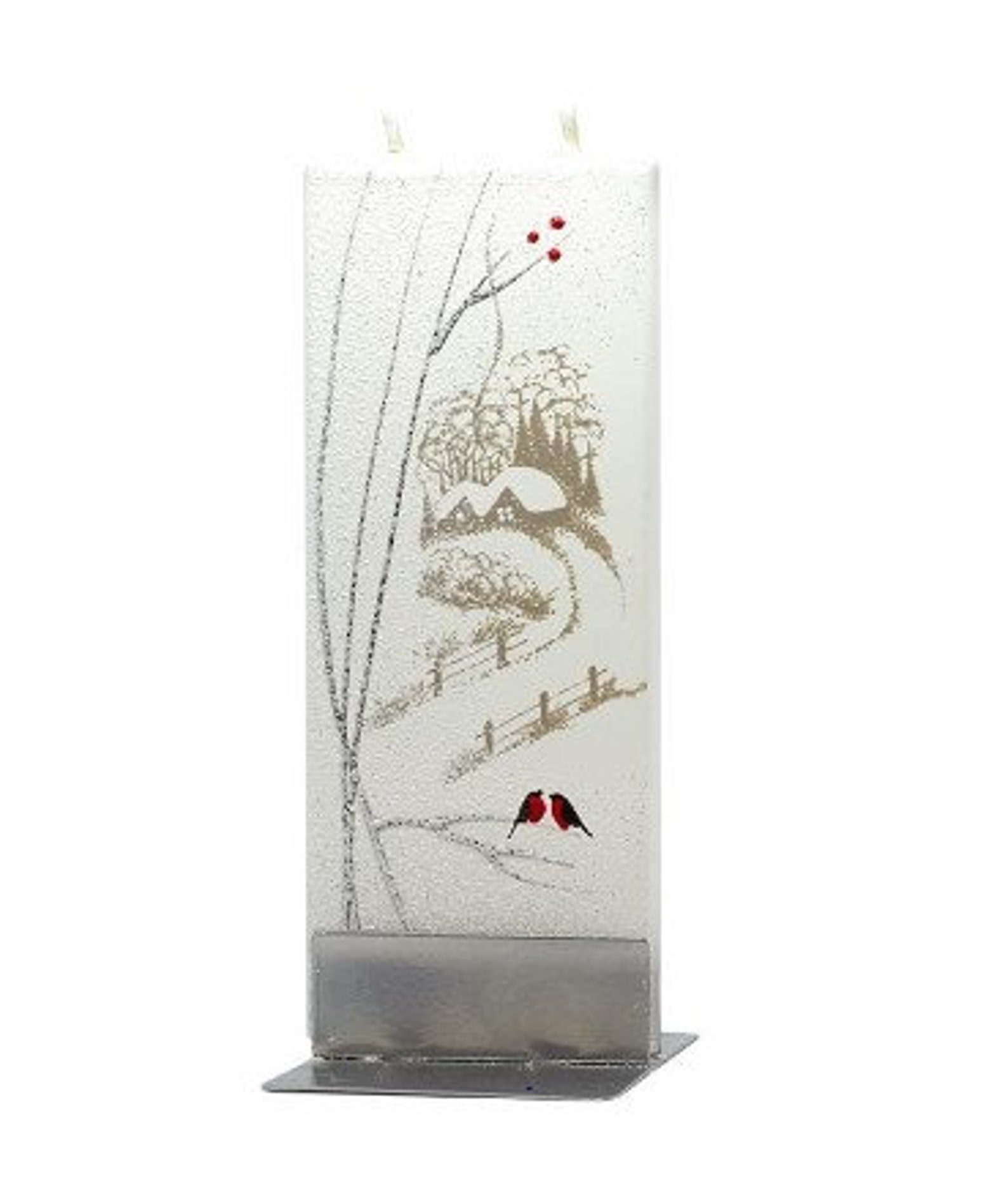 Flatyz Handmade Twin Wick Unscented Thin Flat Candle - Two Birds in a ...