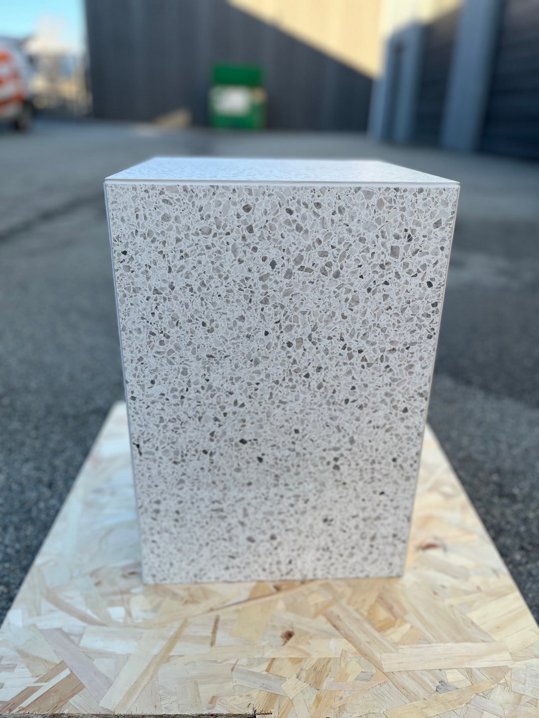 Terrazzo Stone Porcelain Tile Side Table - Etsy